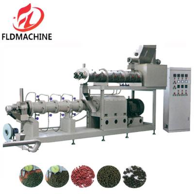 China Floating Catfish Feed Pellet Making Extruder Machine Corn Snack Double Screw Pellet Extruder Plant Price for sale
