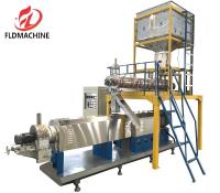 China Floating Catfish Feed Pellet Making Extruder Machine Corn Snack Double Screw Pellet Extruder Plant Price for sale