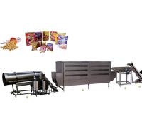 China Corn Puff Snacks Breakfast Cereals Maize Flakes Cheese Ball Making Processing Machine for sale