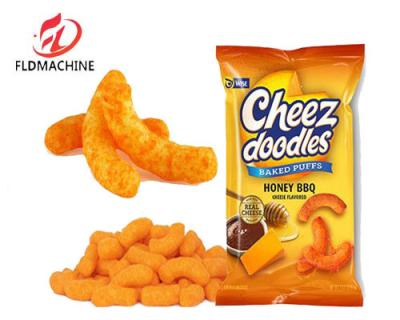 China Puffed Corn Snack Extruder Extruded Rice Puff Food Corn Ring Extrusion Making Machine Production Line for sale