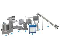 China Puffed Frying Fryums Chips Snack Food Extruder for sale