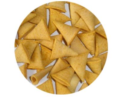 China Wheat Flour Bugles Chips Frying Snacks Food Processing Line Machine Snacks Pellet Fried Snack Chips Extruder for sale
