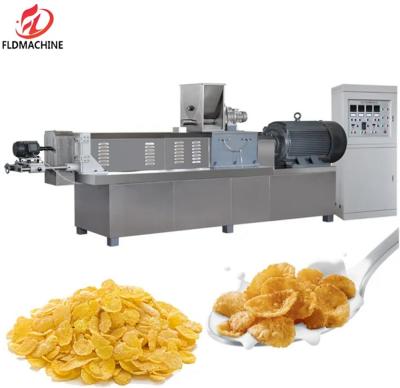 China Breakfast Cereal Corn Flakes Processing Line with Electric Power Source and FUJI Parts for sale