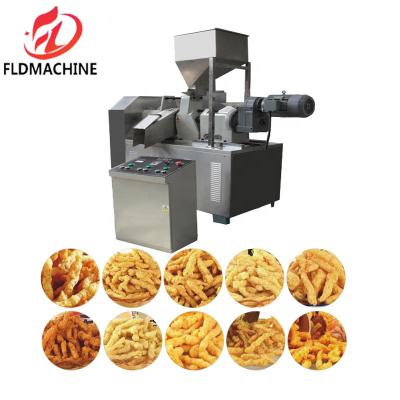 China Fully Automatic Fried Kurkure Cheetos Nik Nak Snack Food Making Machine for sale