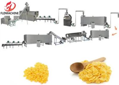 China Inverter ABB/ Delta Corn Cereals Food Equipment Machine Snack Machinery Corn Flakes Production Extruder for sale