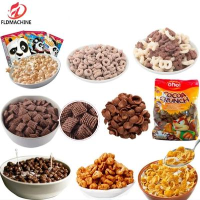 China Leisure Puffed Food Machine Corn Ring Corn Flake Corn Ball Production Plant Snack Food Processing Line for sale