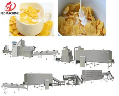China Raw Materials Rice Flour Corn Flakes Cereals Production Line with Electric Power for sale