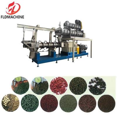 China Floating Fish Feed Pellet Press Machine in Pakistan Fish Feed Double Screw Extruder Feed Pellet Extrusion Machine for sale