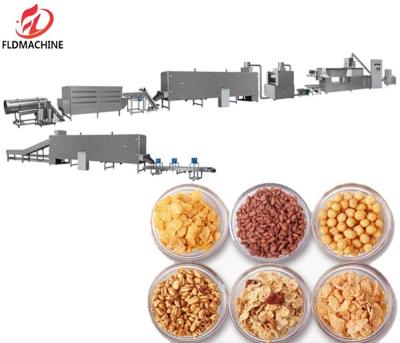 China Customized Corn Puffs Snacks Food Making Machine Corn Flakes Production Line 13500.000kg for sale