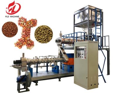 China Dry Pet Dog Cat Fish Food Pellet Processing Line Animal Feed Food Extruder Making Machine for sale