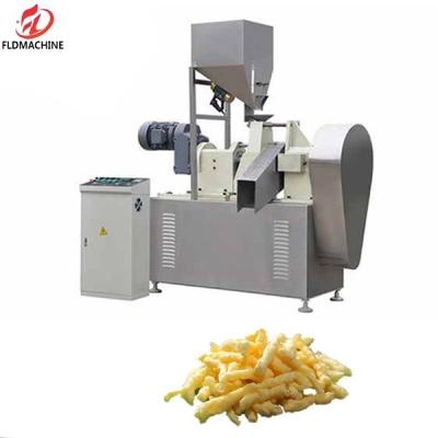 China Stainless Steel Food Grade Materials Inverter Puffed Corn Curl Snack Extruder Machine for sale
