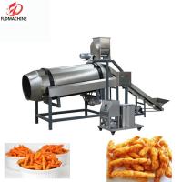 China Stainless Steel Food Grade Materials Inverter Puffed Corn Curl Snack Extruder Machine for sale