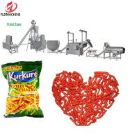 China Stainless Steel Food Grade Materials Inverter Puffed Corn Curl Snack Extruder Machine for sale