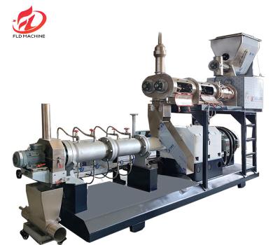 China Twin Screw Extruder for Dry Animal Pet Dog Cat Floating Sinking Fish Feed Pellet Pet Food Making Machine for sale