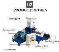China Sigle Screw Bulking Machine Wet Expansion Floating Fish Food Extruder Fish Feed Press Machine for sale