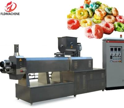 China 38CrMoAl Alloy Steel Twin Screw Extruder for Crispy Corn Flakes Cereal Snacks 300-500kg/H for sale