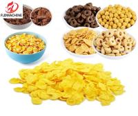 China 38CrMoAl Alloy Steel Twin Screw Extruder for Crispy Corn Flakes Cereal Snacks 300-500kg/H for sale