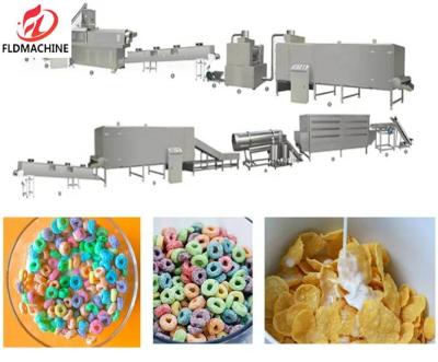 China 100-500kg Breakfast Cereal Corn Flakes Snack Food Extruder Machine/Production Line/Processing Line for sale