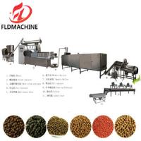 China Dry Animal Aquarium Floating Fish Feed Making Extruder Pet Dog Cat Fish Food Processing Line for sale