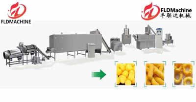 China Puffing Machine Hollow Corn Puff Snack Extruder Puffed Corn Stick Making Machine for sale
