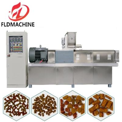 China Dry Cat Food Pet Animal Food Machinery Sinking Floating Fish Feed Pellet Processing Line Wet Dog Food Making Extruder Machine for sale