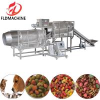 China 100-1500kg/H Capacity Twin Screw Pet Dog Food Extruder Machine Controlled by Cabinet for sale