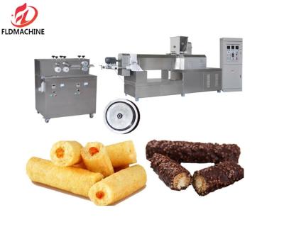 China Rice Flour Snack Bar Twin Screw Extruder Puffed Corn Chips Snacks Food Making Machine for sale