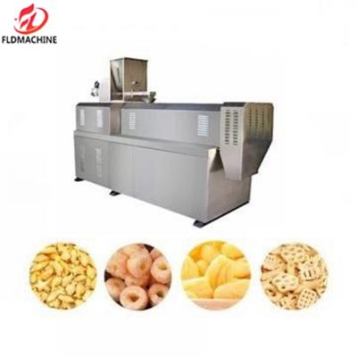 China Stainless Steel Food Grade Materials Extruded Puffed Snack Cheetos Puffs Process Line for sale