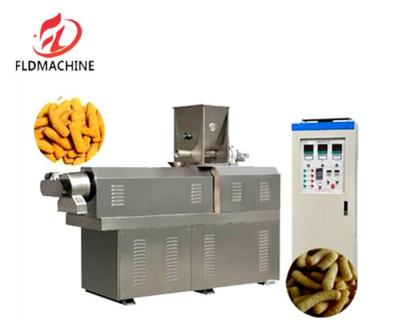China Automatic Puffed Food Maker Corn Snacks Extrusion Making Machine Inflating Cereals Puffs Extruder Processing Line for sale