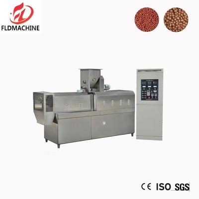 China Automatic Fish Food Feed Twin Screw Extruder Machine Processing Line for sale