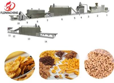 China FUJI Electric Multifunctional Extruder Corn Maize Flakes Breakfast Cereals Machine/Cornflex Making Machine for sale