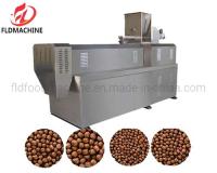 China Top-rated Floating Fish Food Pellet Production Line with Twin Screw Bulking Machine for sale