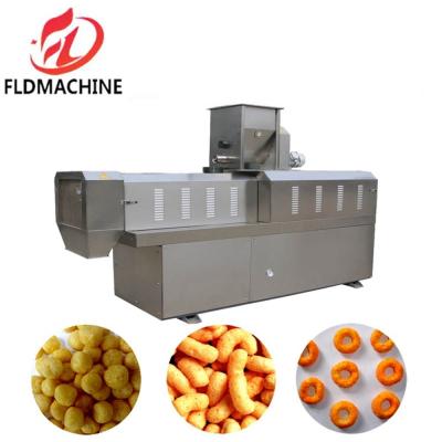 China Corn Rice Power Extrusion Corn Puffed Food Snacks Extruder Puffing Snacks Production Line for sale