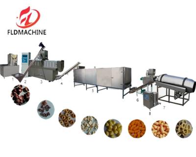 China Automatic Cheetos Puff Process Line Corn Flour Snack Making Machine with Siemens Motor for sale