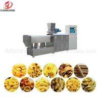 China Caramel Crispy Popcorn Corn Puffs Snacks Food Machine Corn Puffed Food Extruder Machine Corn Puffed Production Line for sale