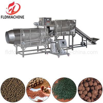 China 35*4.0*5.0 Line Size Floating Fish Feed Pellet Machine Plant for Corn Wheat Starch Meat for sale