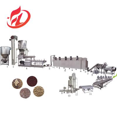 China Twin Screw Extruder Full Automatic Kibble Animal Dry Dog and Fish Pet Food Production Line for sale