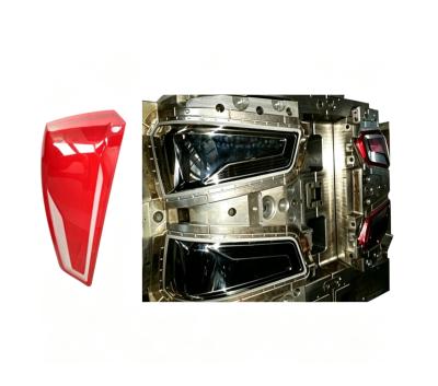 China Automotive Tail Lamp Housing Injection Mold - Mirror Polished Red PC High Gloss Surface Plastic Tooling for sale