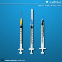 China CE/ISO Disposable Medical Consumables Syringe With Needle 1ml Volume for sale