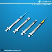 China CE/ISO Disposable Medical Consumables Syringe With Needle 1ml Volume for sale