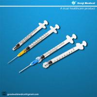 China CE/ISO Disposable Medical Consumables Syringe With Needle 1ml Volume for sale