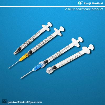 China EO Gas Sterile Disposable Medical Consumables 1ml Medicine Syringe for sale