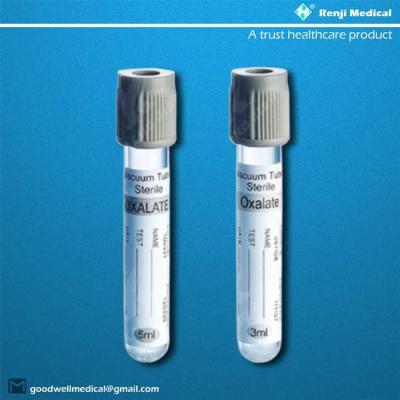 China Renji Disposable Vacuum Blood Collection Tube , 3min Glucose Test Tube for sale