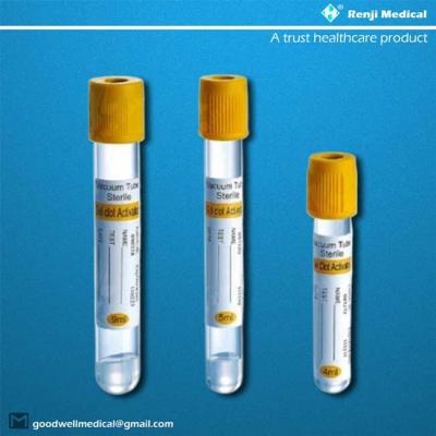 China Transparent Disposable Vacuum Blood Collection Tube CE Certification for sale