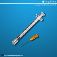 China MSDS Disposable Medical Consumables , 25G 1ml Luer Lock Syringe With Needle for sale