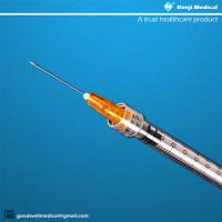 China MSDS Disposable Medical Consumables , 25G 1ml Luer Lock Syringe With Needle for sale
