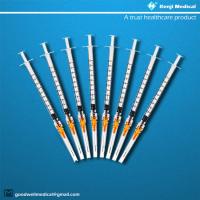 China MSDS Disposable Medical Consumables , 25G 1ml Luer Lock Syringe With Needle for sale