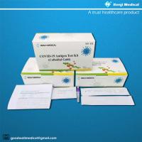 China SGS Rapid COVID 19 Testing Kit , SARS-CoV-2 Antigen Rapid Test Kit Colloidal Gold for sale