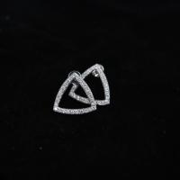 China Custom 18K Gold Triangle Diamond Earrings 1-3 Carat with IGI GIA Certified Lab Grown Diamonds for sale