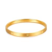 China Women's Luxury 10K 14K 18K Gold Round Bangle with 1-3 Carat Diamond Inset - IGI Certified Wedding Jewelry for sale